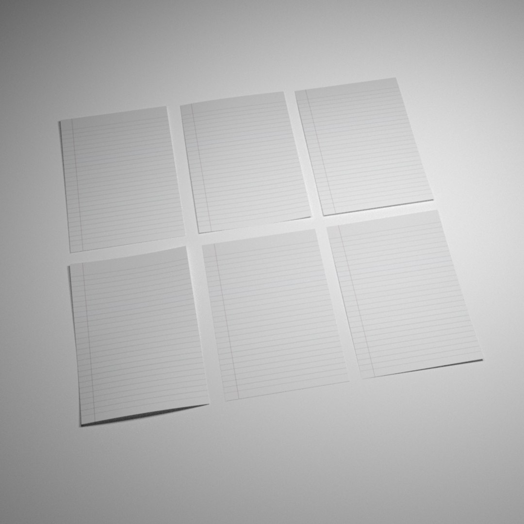 3D A4 Paper Model - TurboSquid 1591739