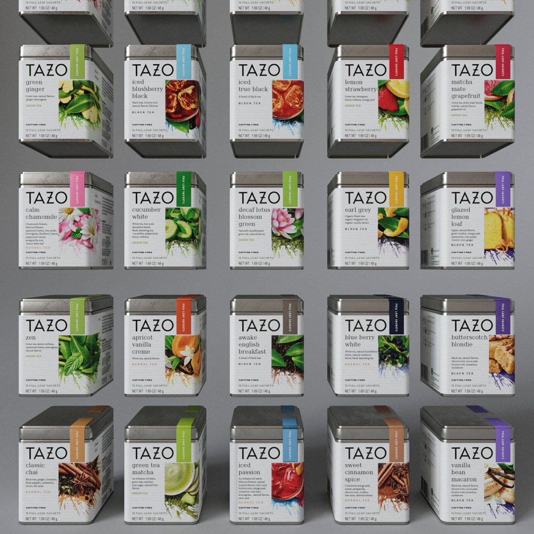 Tazo Canister Tea 3D Model - TurboSquid 1486463