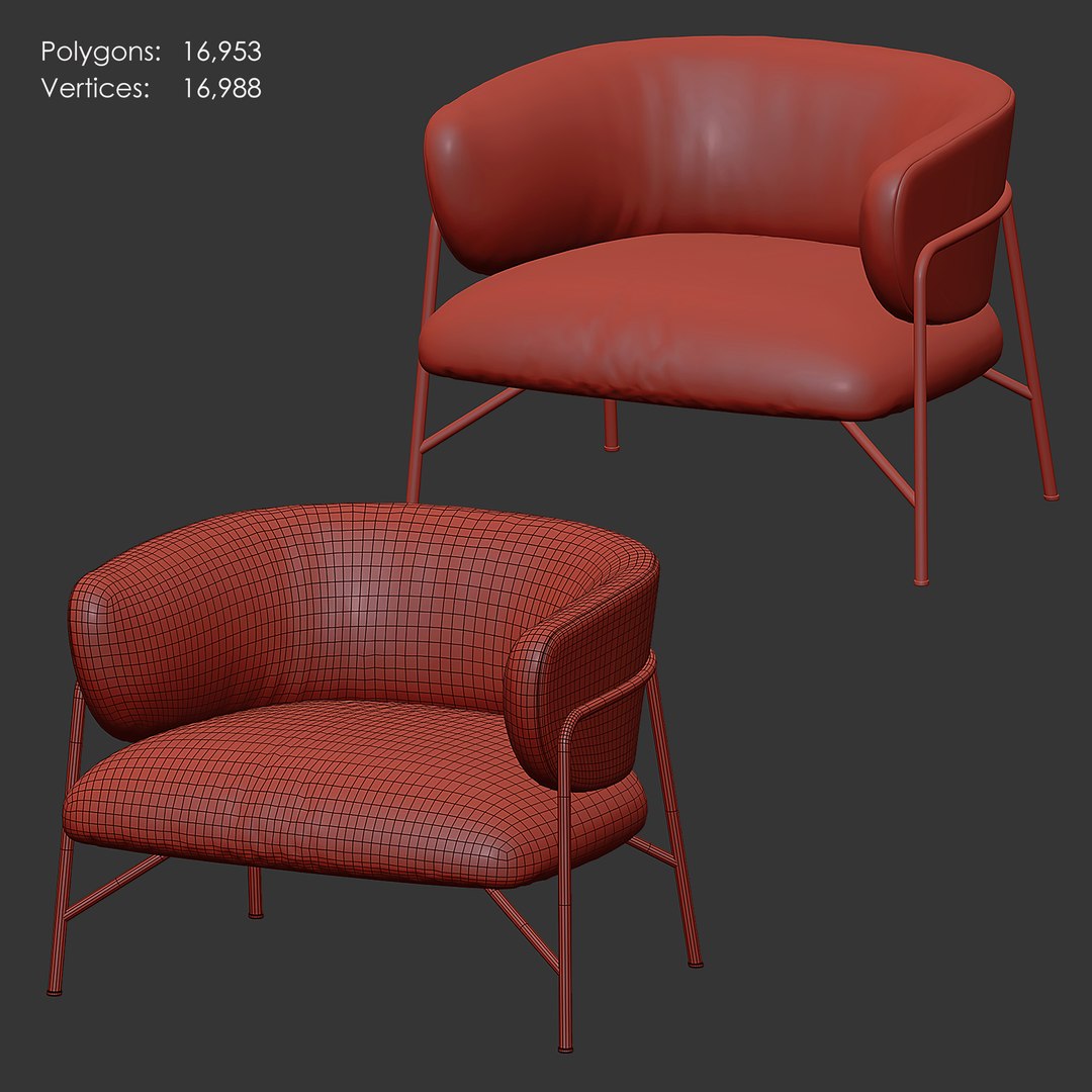 SAMURAI Armchair Lounge Low 3D Model - TurboSquid 1972885