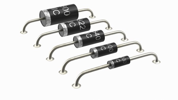 3D axial rectifier diodes soldered - TurboSquid 1670377