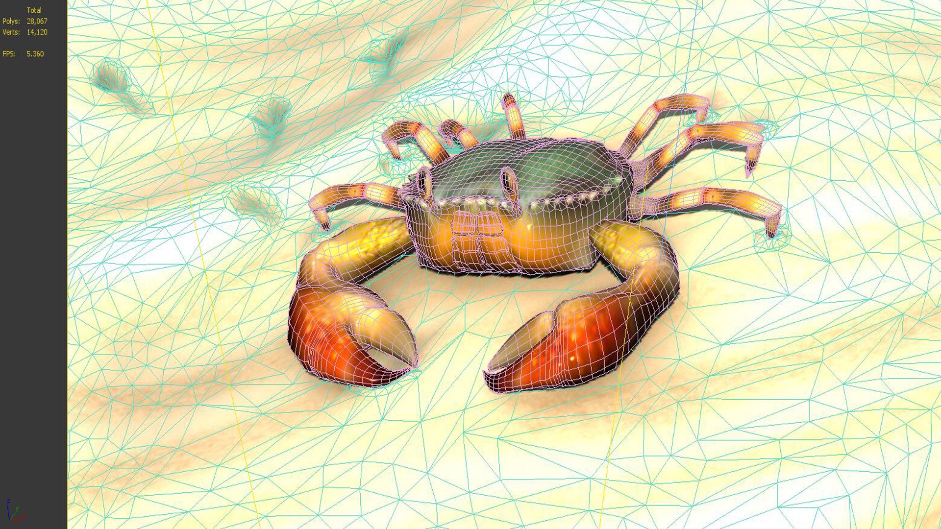 3D Model Fiddler Crab Sea Shell - TurboSquid 1713280