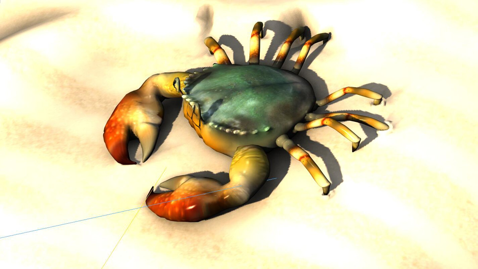 3D Model Fiddler Crab Sea Shell - TurboSquid 1713280