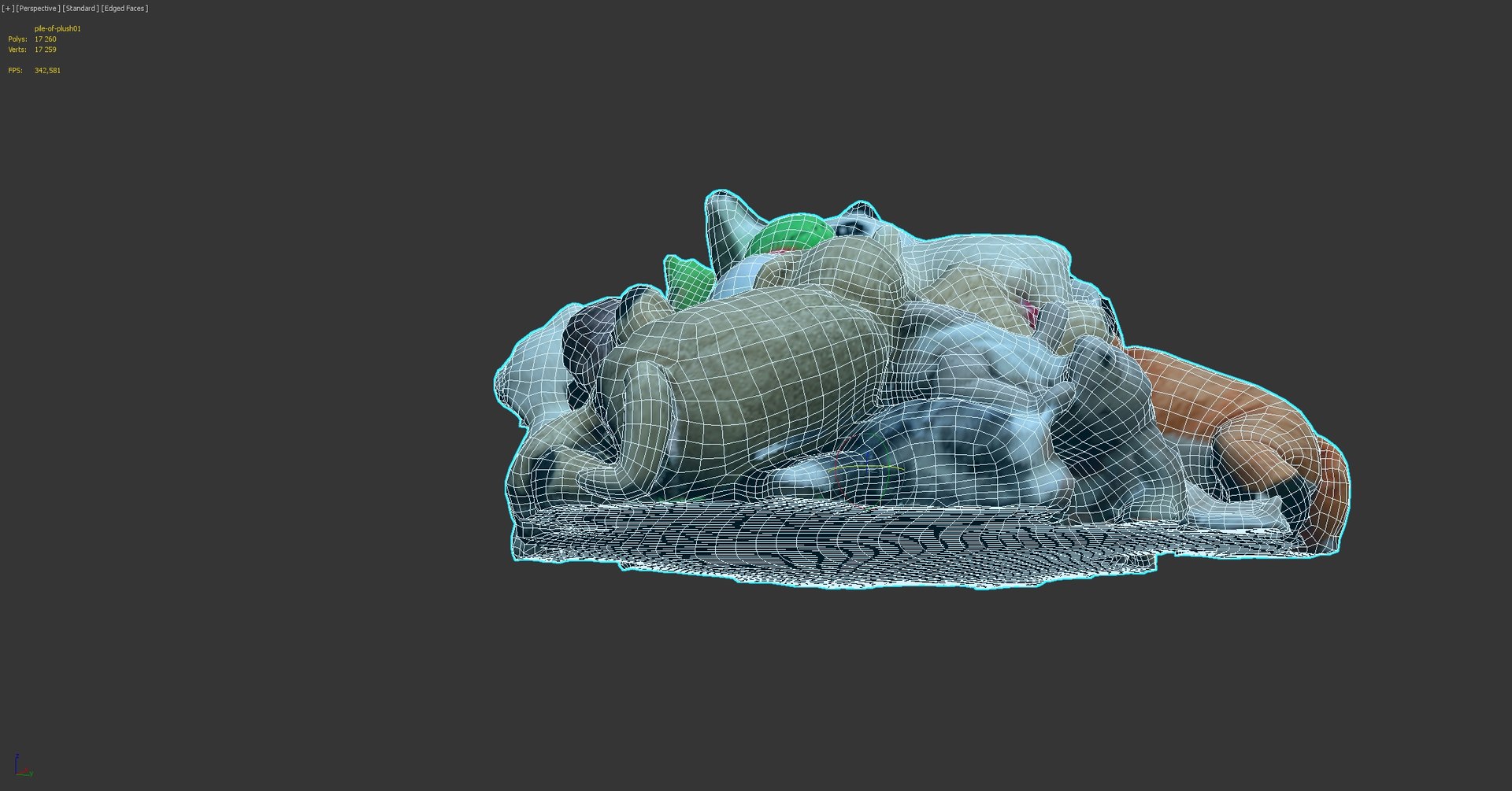 3D Pile Plush Animals - TurboSquid 1319829