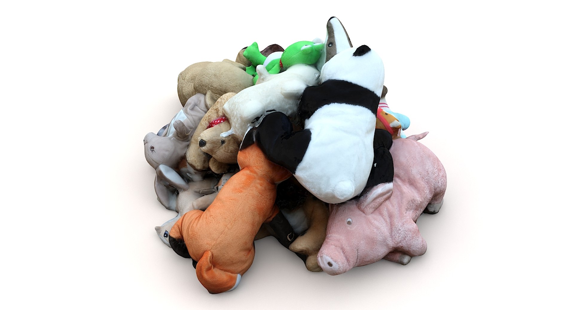 3D Pile Plush Animals - TurboSquid 1319829