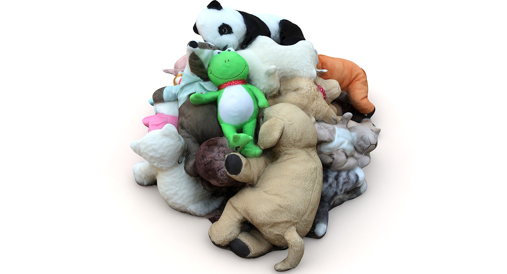 3D Pile Plush Animals - TurboSquid 1319829