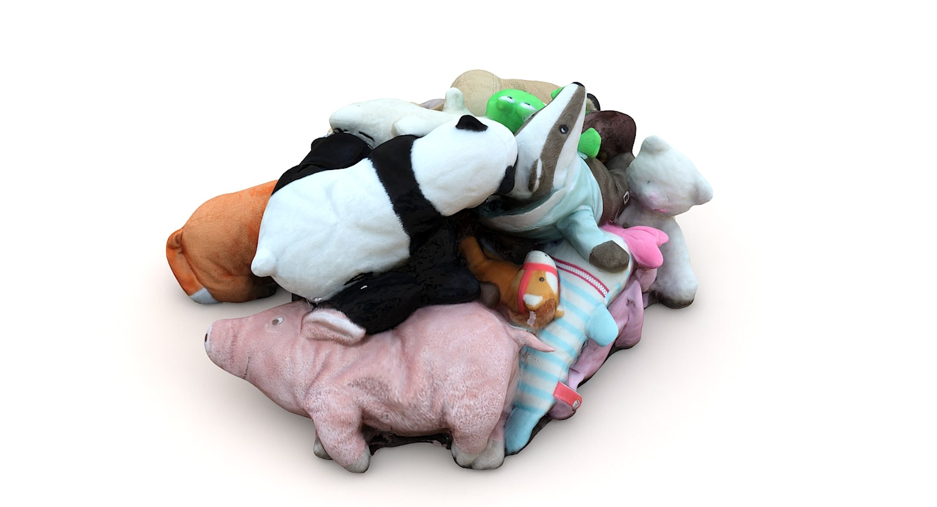 3D Pile Plush Animals - TurboSquid 1319829