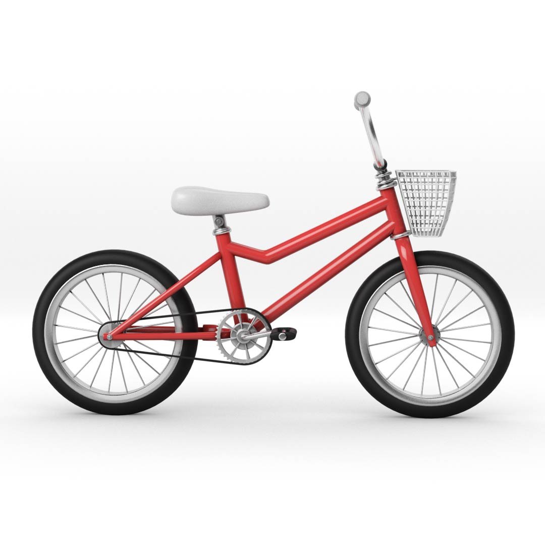 3D girls kids bike model - TurboSquid 1569359