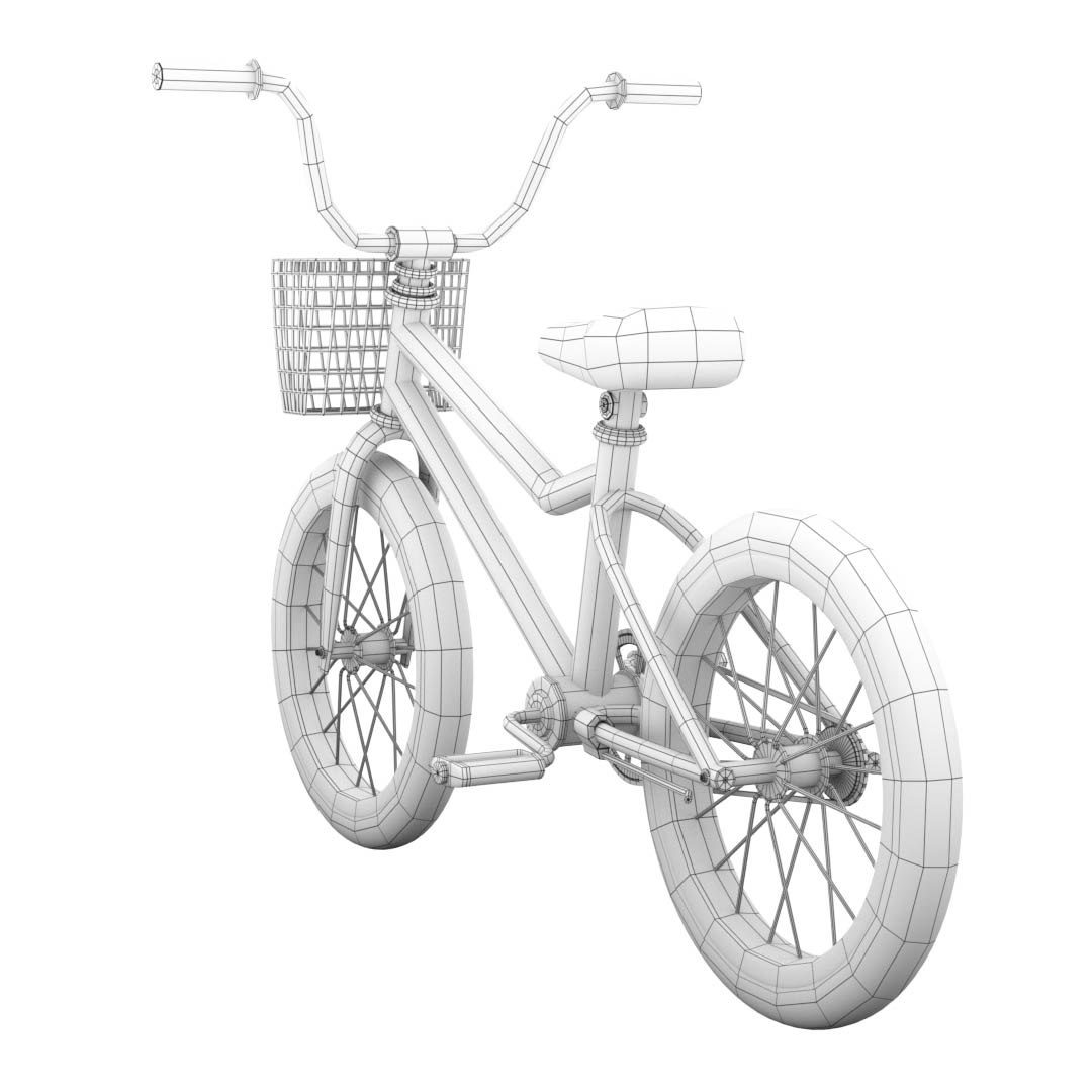3D girls kids bike model - TurboSquid 1569359