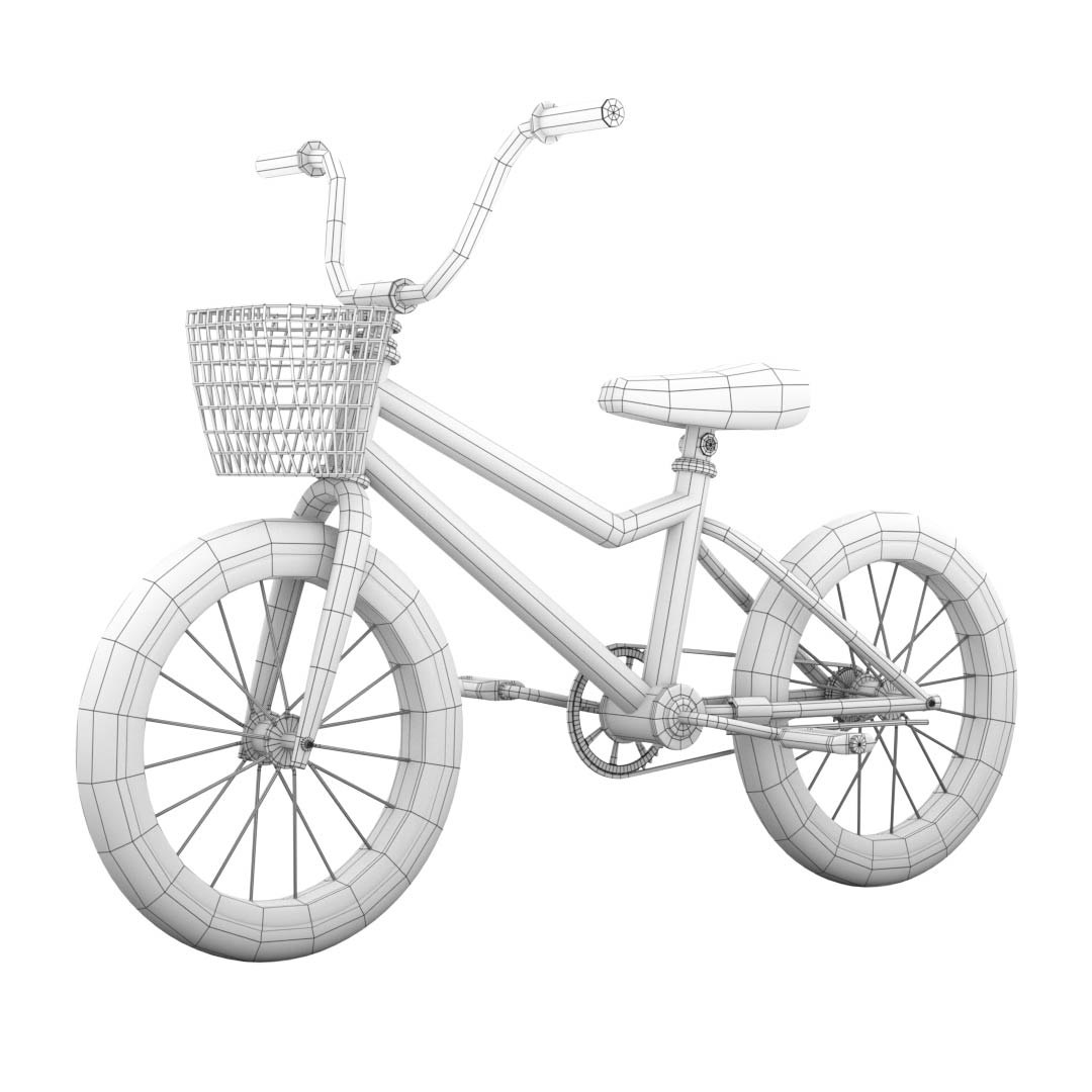 3D girls kids bike model - TurboSquid 1569359