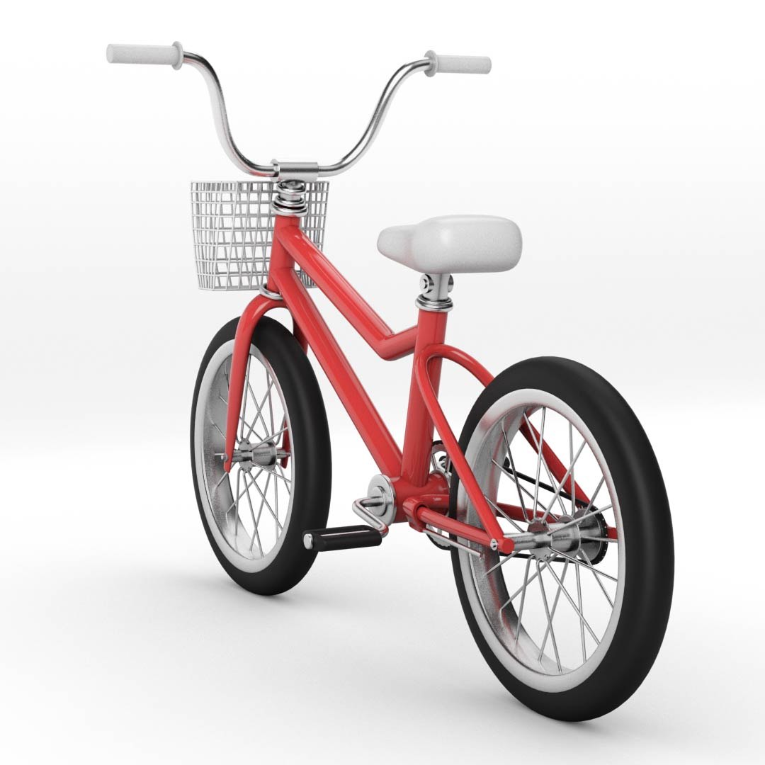 3D girls kids bike model - TurboSquid 1569359