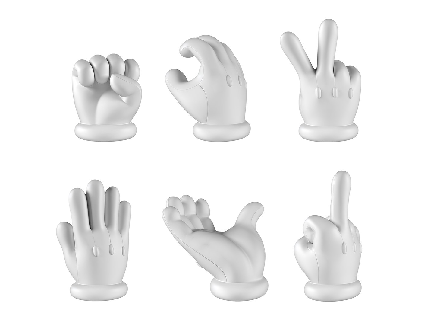 3D Mario Hand - Pack 01 - TurboSquid 2456567