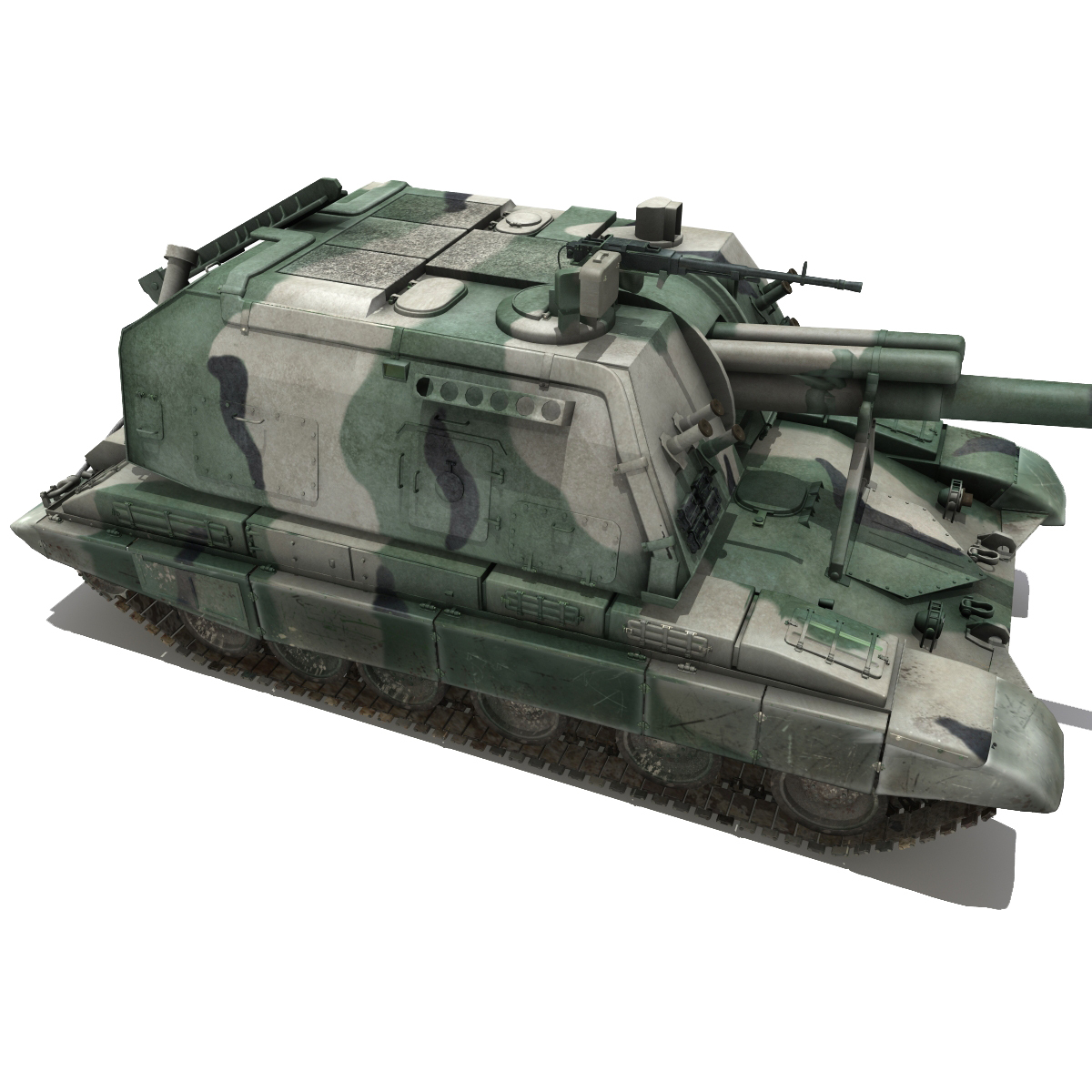 realistic howitzer msta-s 3d model