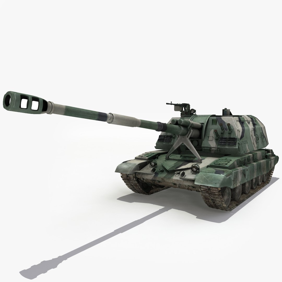 realistic howitzer msta-s 3d model