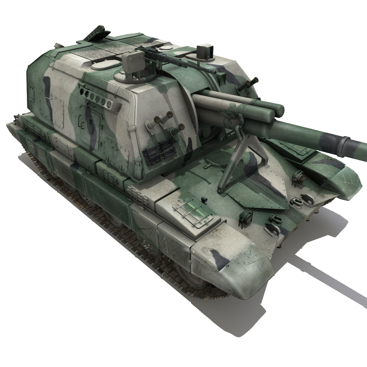 realistic howitzer msta-s 3d model
