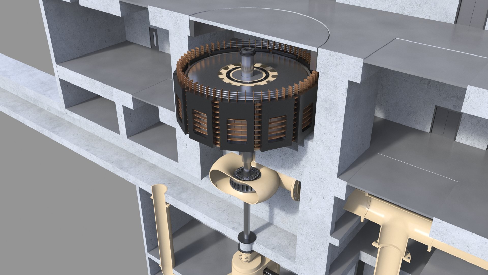 Pumped Storage Hydro Electric Power Plant 3D Model - TurboSquid 1746199