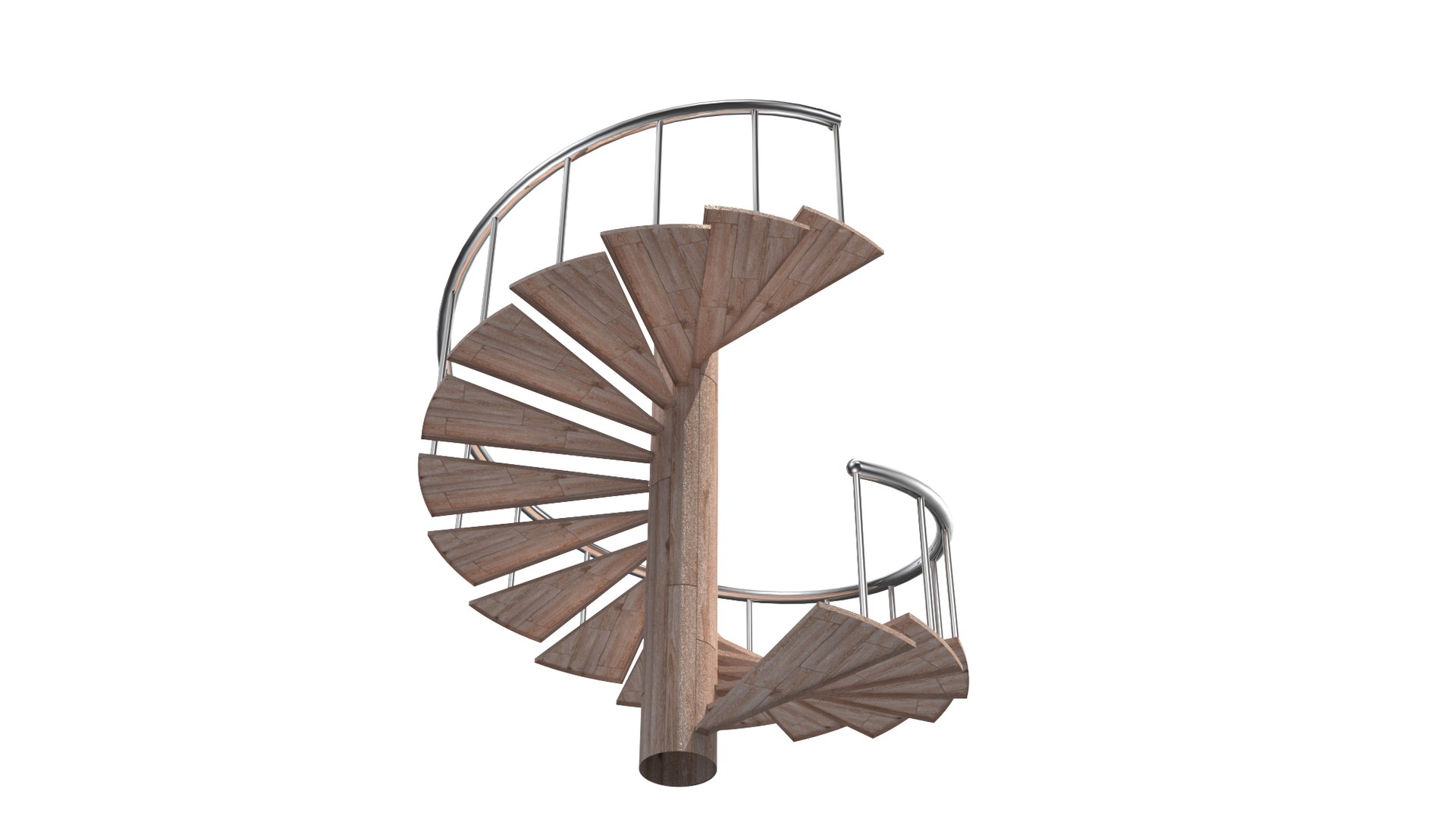 3D Spiral Stairs Model - TurboSquid 2019869