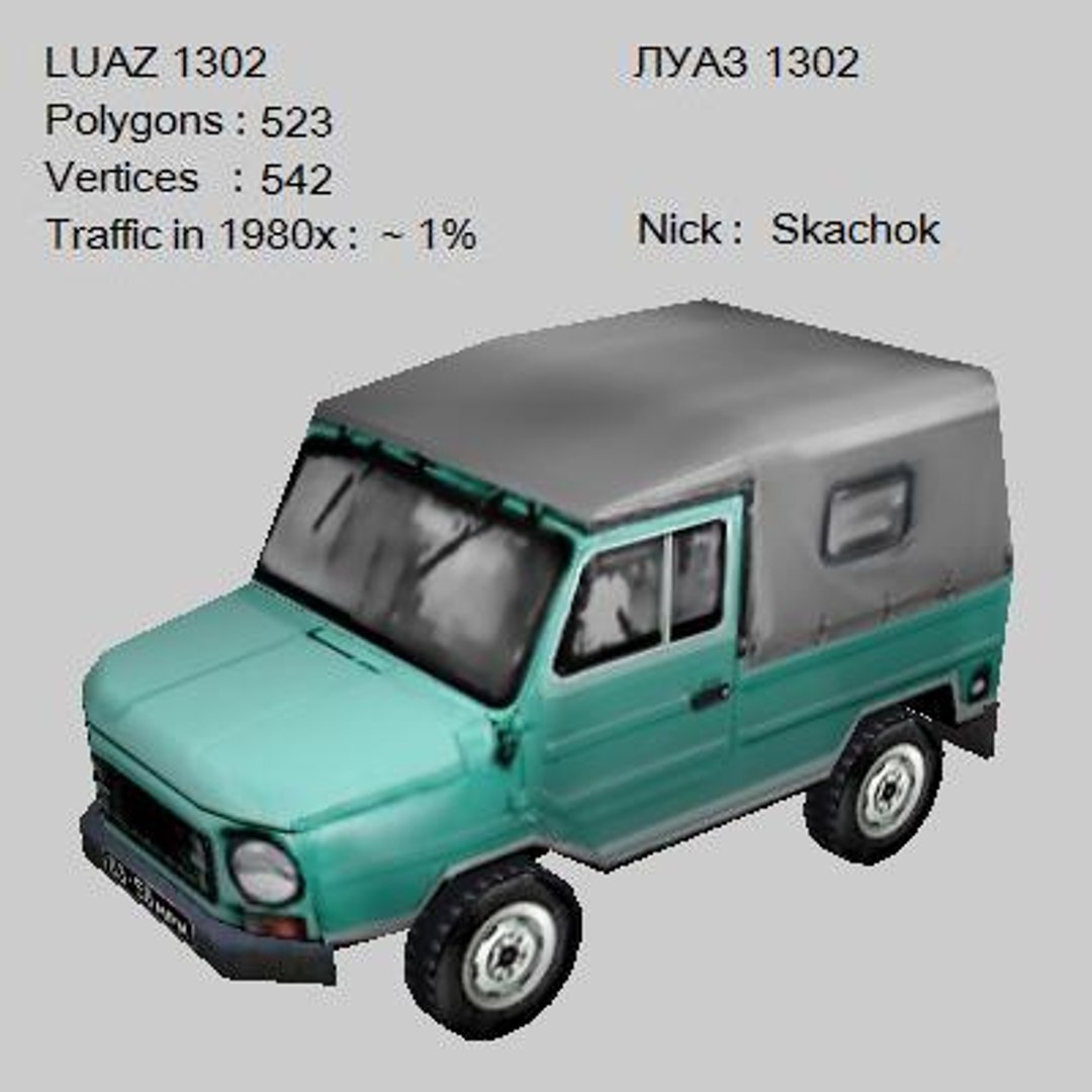 Ussr Cars 1980x 3d Model