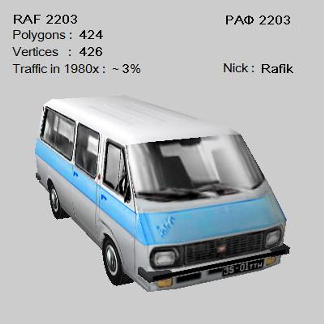 ussr cars 1980x 3d model