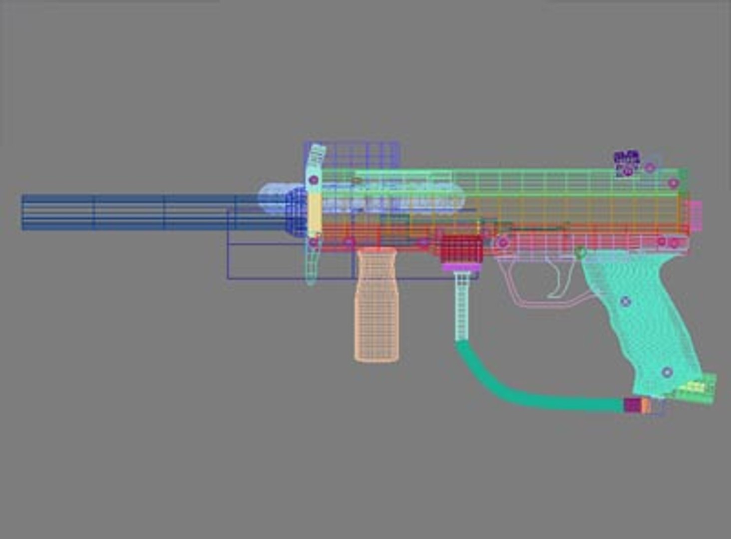 Tippmann A-5 Paintball Guns 3d Model