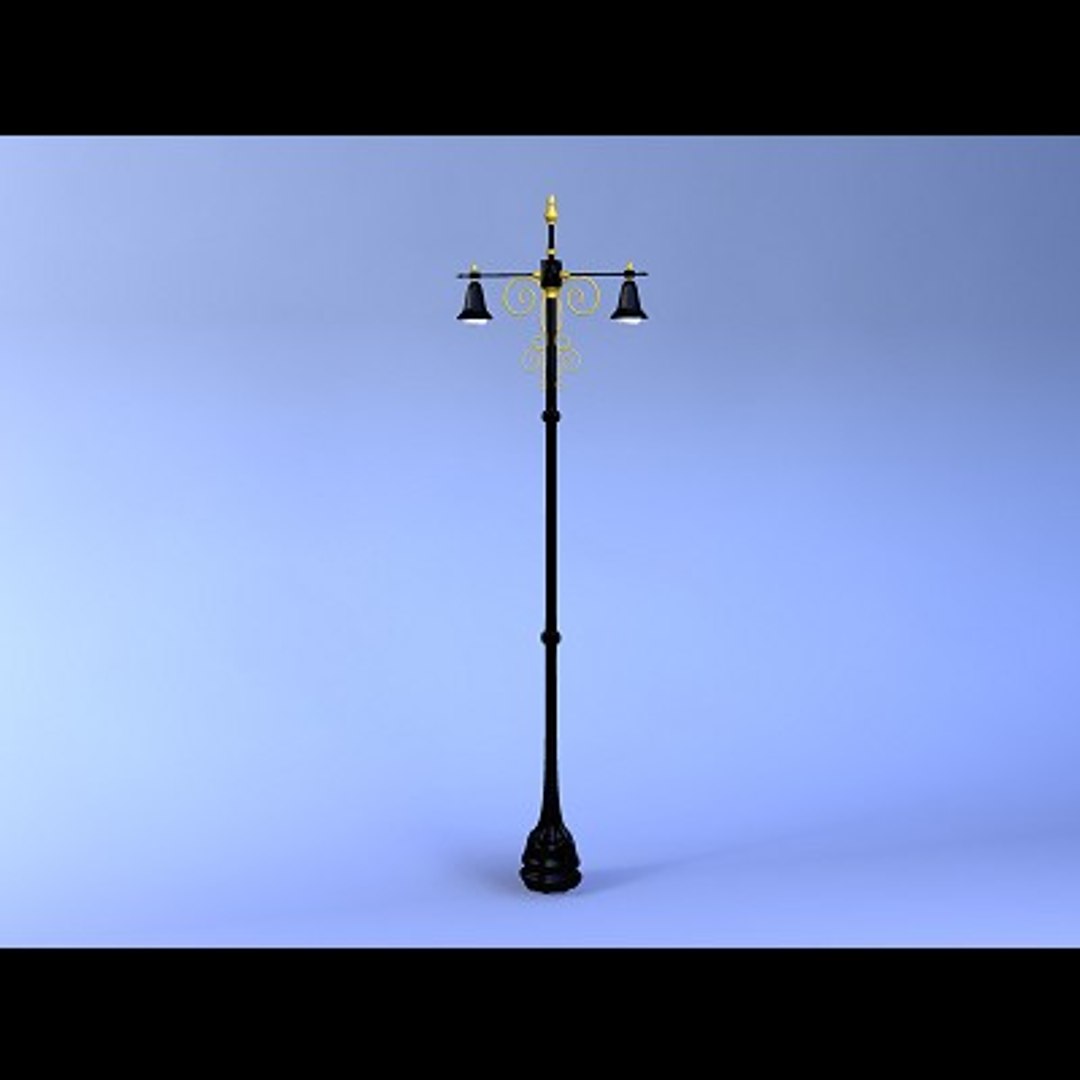 3d Classic Street Light Model