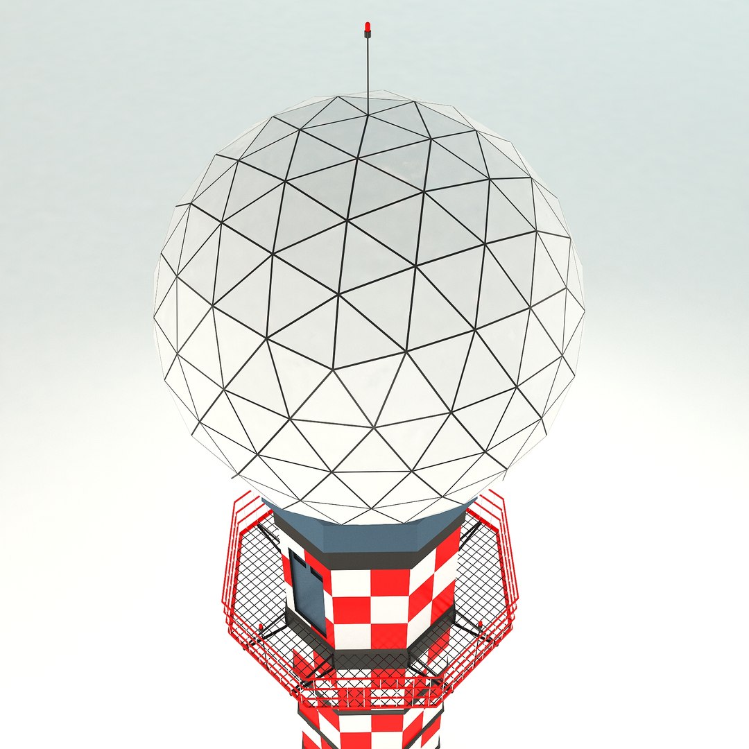 3D Weather Radar Tower - TurboSquid 1647949
