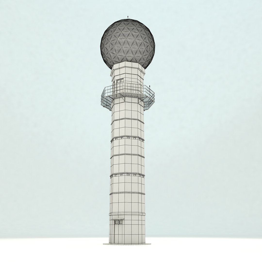 3D Weather Radar Tower - TurboSquid 1647949