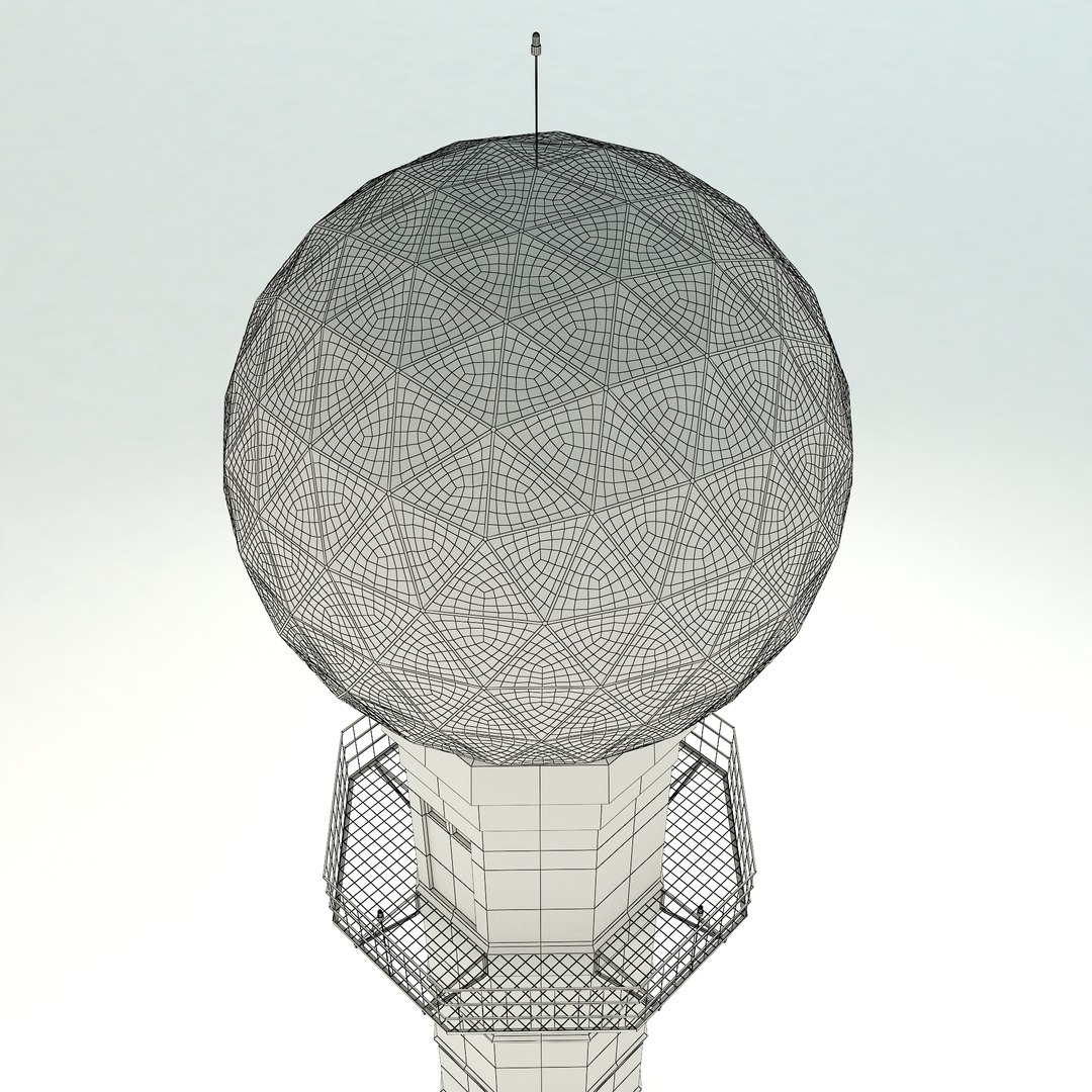 3D Weather Radar Tower - TurboSquid 1647949