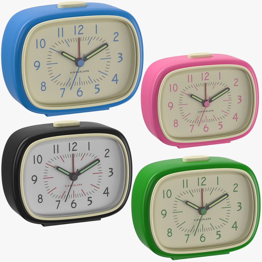 Retro Alarm Clock Collection 3D model - TurboSquid 1945470