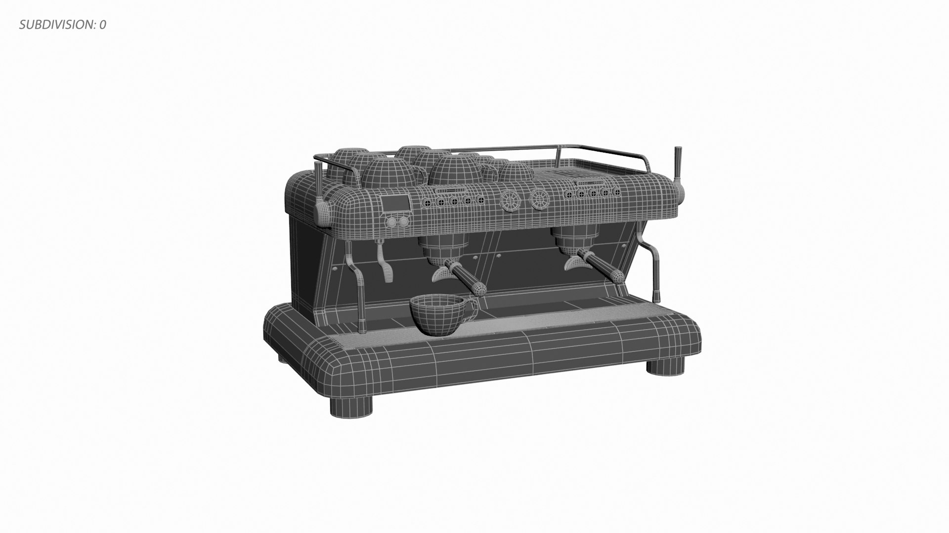 Big Commercial Coffee Machine 3D - TurboSquid 1778638