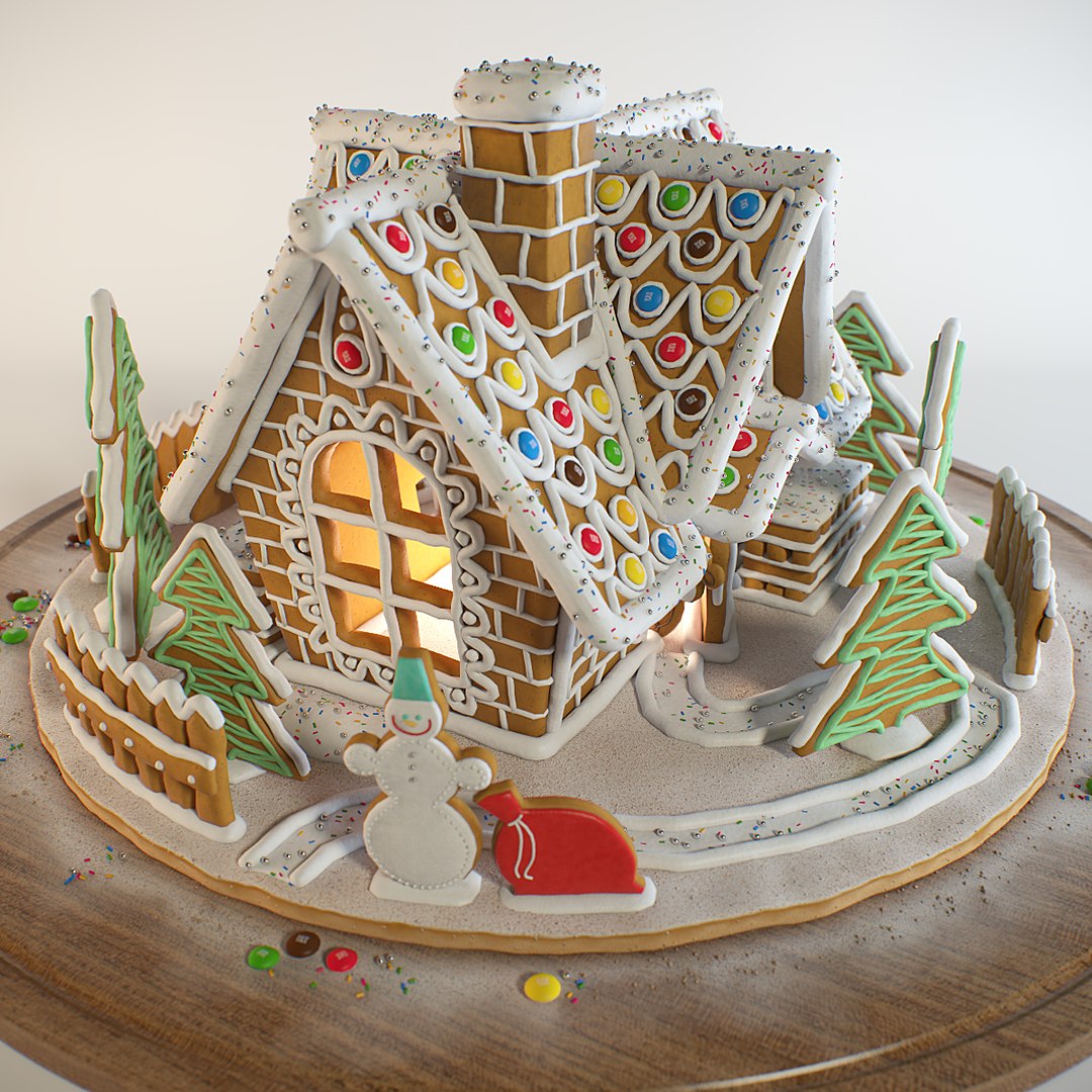 3d Gingerbread House