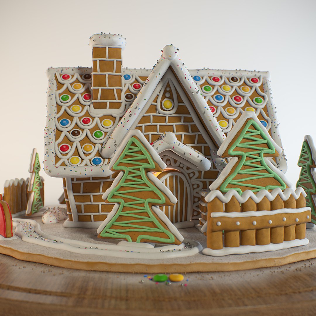 3d Gingerbread House