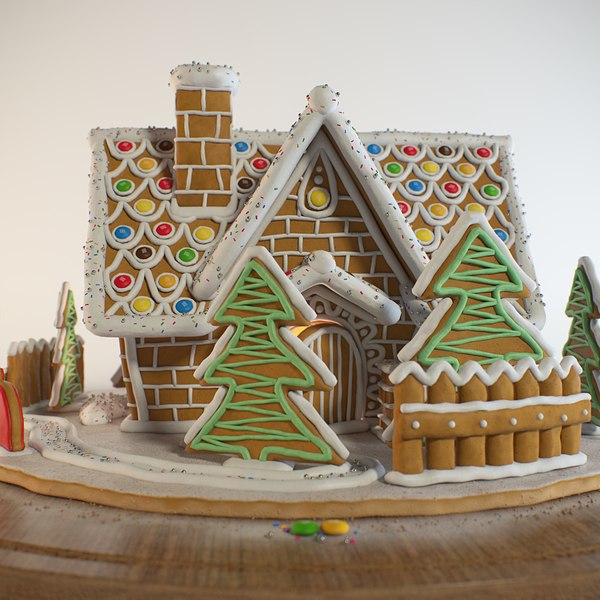 3d gingerbread house
