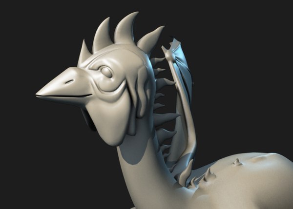 fantasy character dragon 3d model