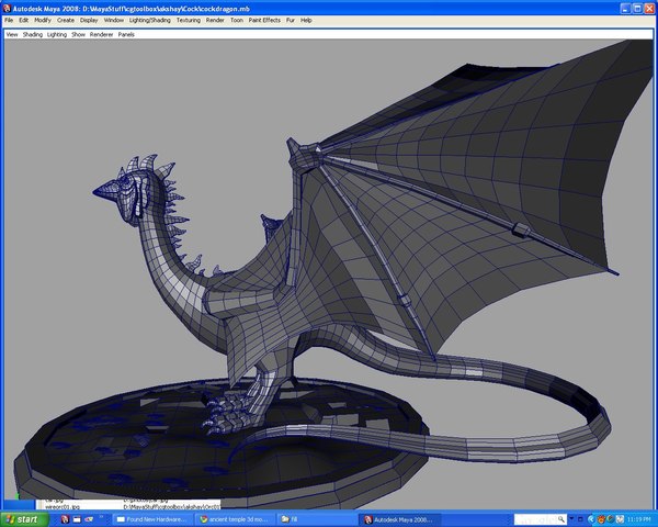 fantasy character dragon 3d model