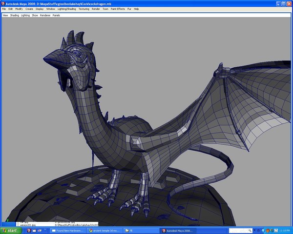 fantasy character dragon 3d model