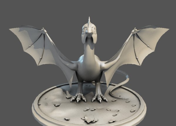 fantasy character dragon 3d model