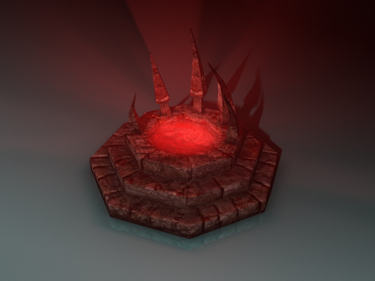 3d Blood Fountain Fantasy