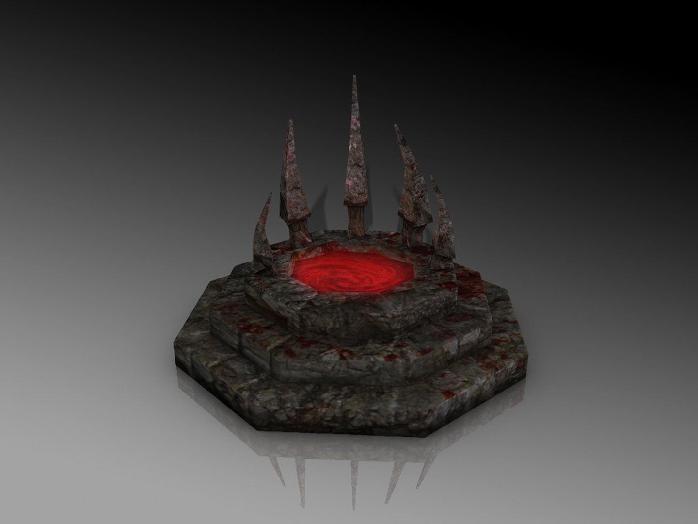 3d Blood Fountain Fantasy