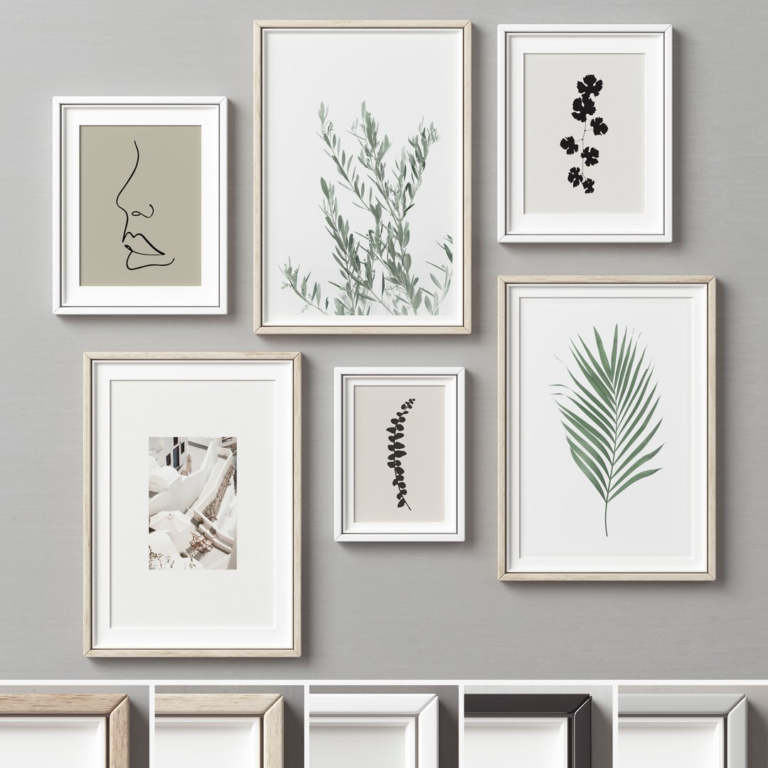3D Model Picture Frames Set-320 - TurboSquid 1905916