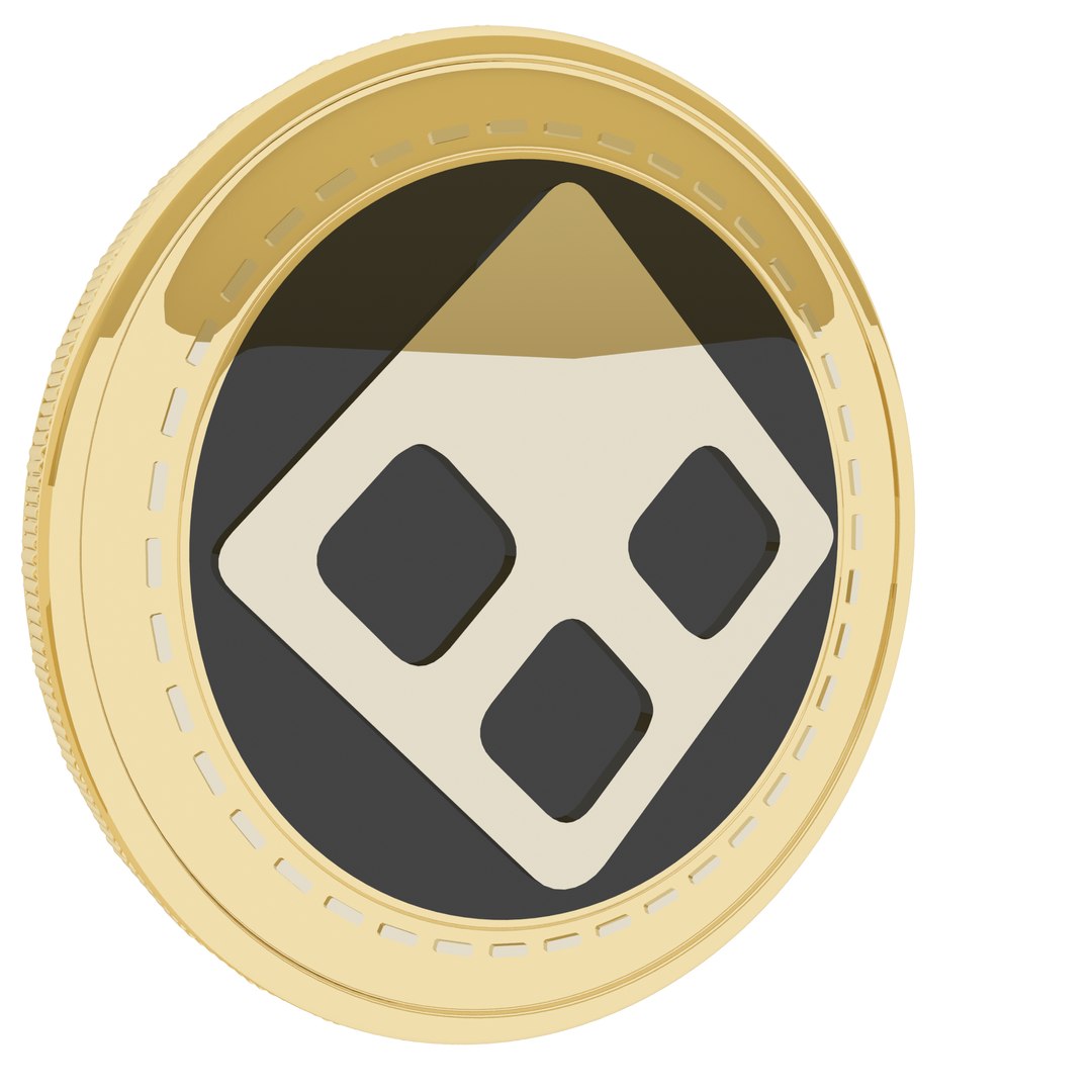 AMLT Token Cryptocurrency Gold Coin 3D - TurboSquid 1782131