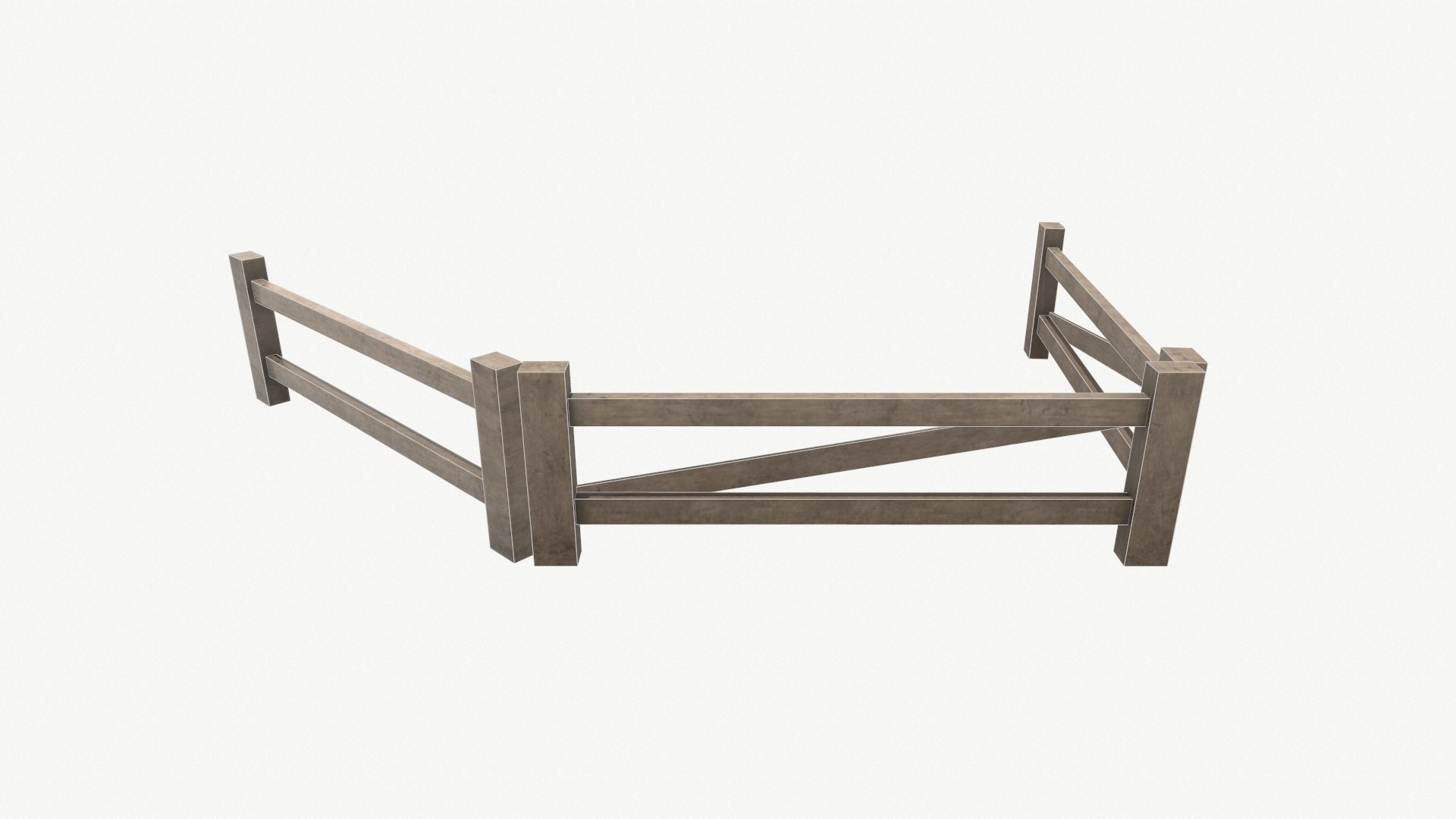 3D Wood Fence Model - TurboSquid 1904218