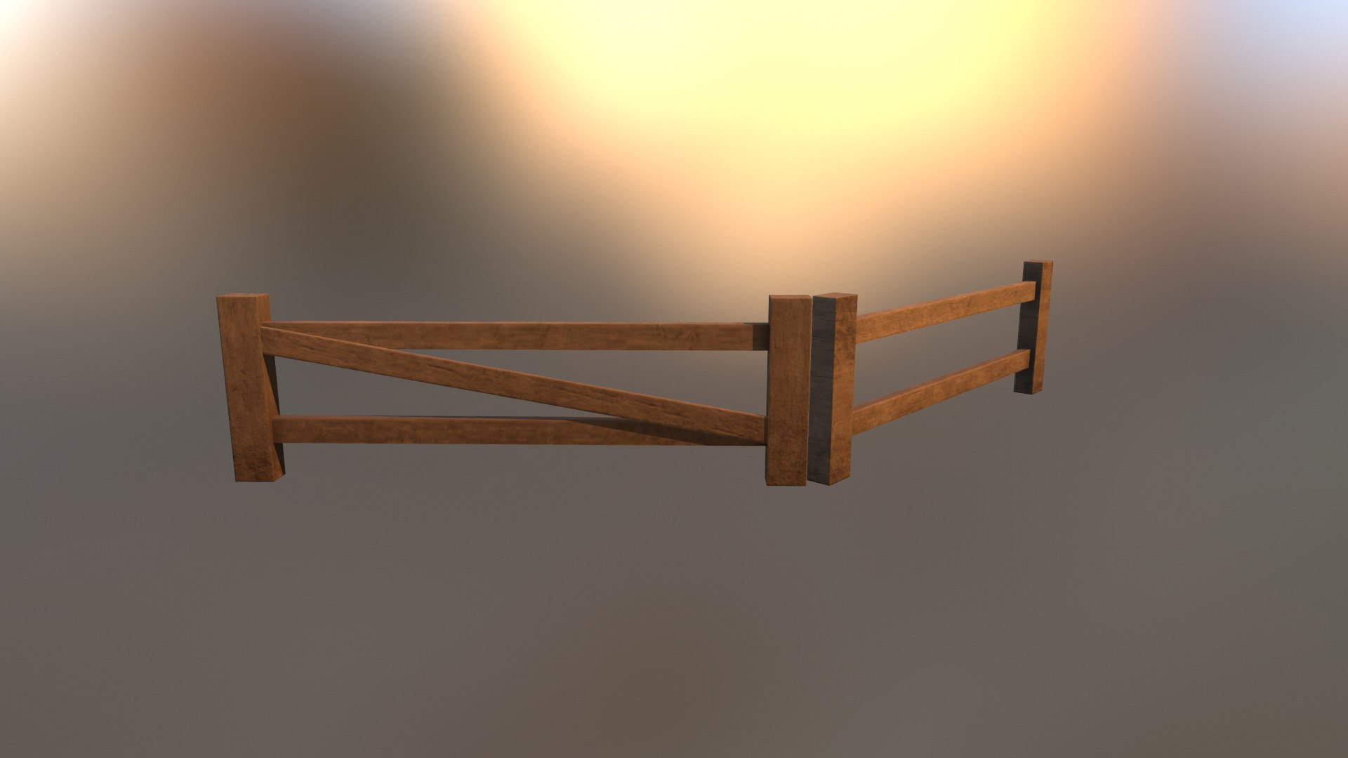 3D Wood Fence Model - TurboSquid 1904218