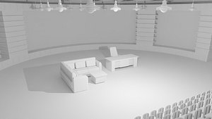 3D Talk Show TV Studio Model - TurboSquid 2161109