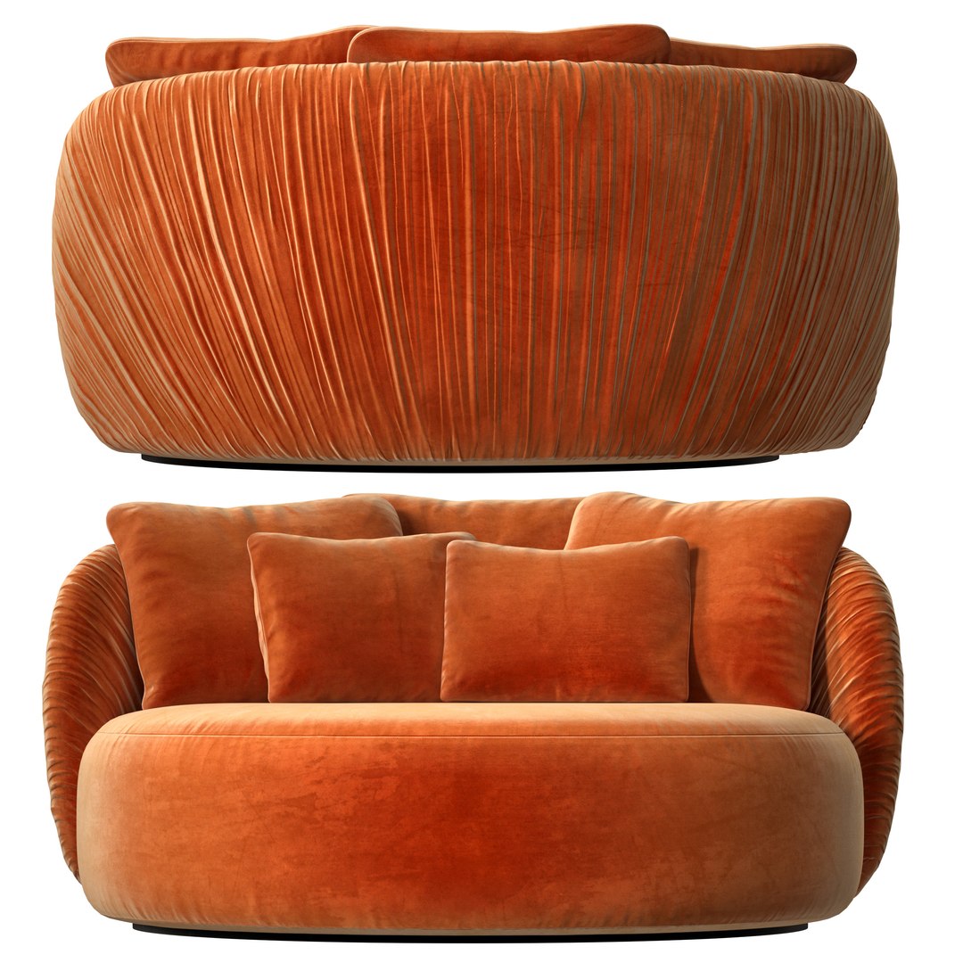 Laura Meroni Drape Round Sofa BD81 3D - TurboSquid 1814663