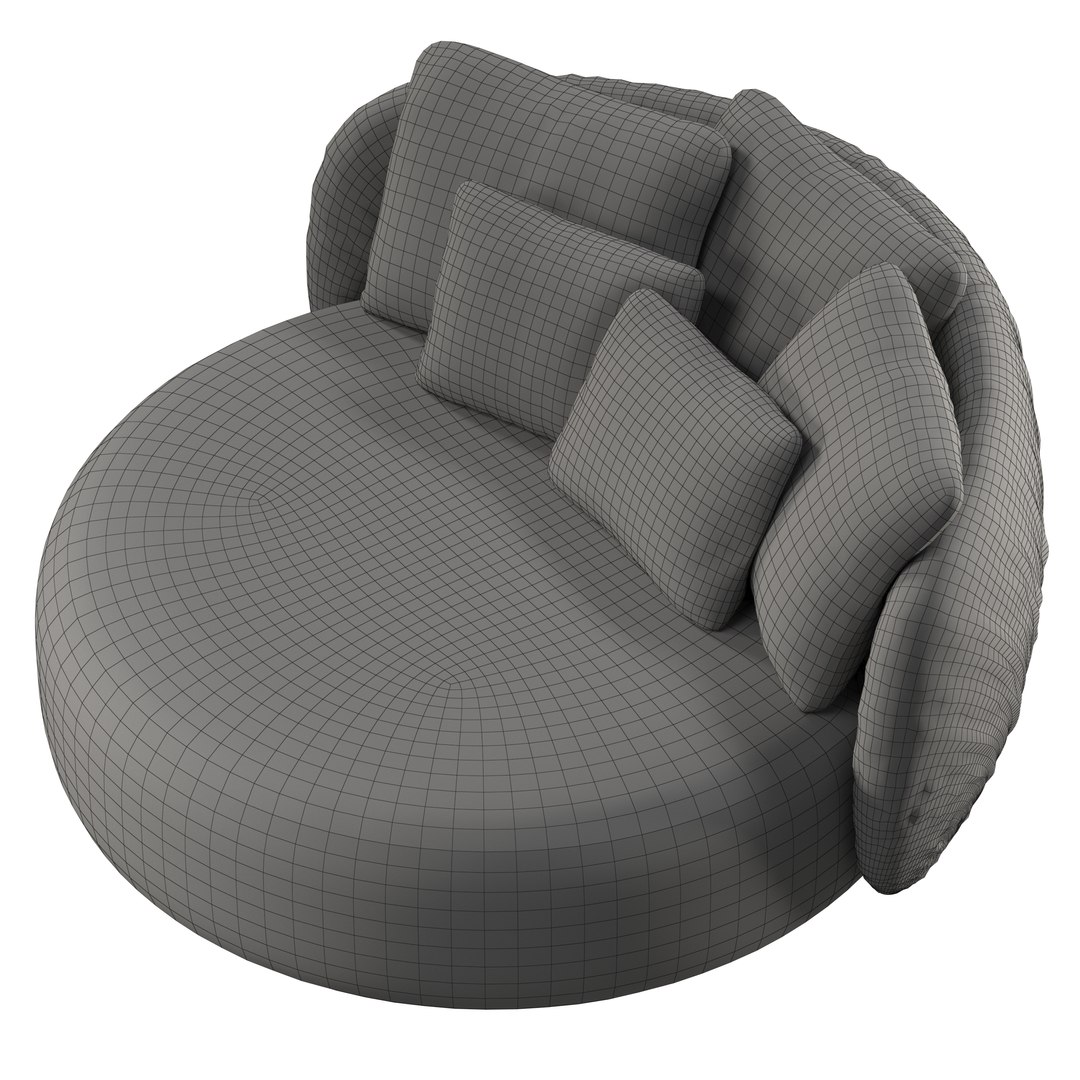 Laura Meroni Drape Round Sofa BD81 3D - TurboSquid 1814663