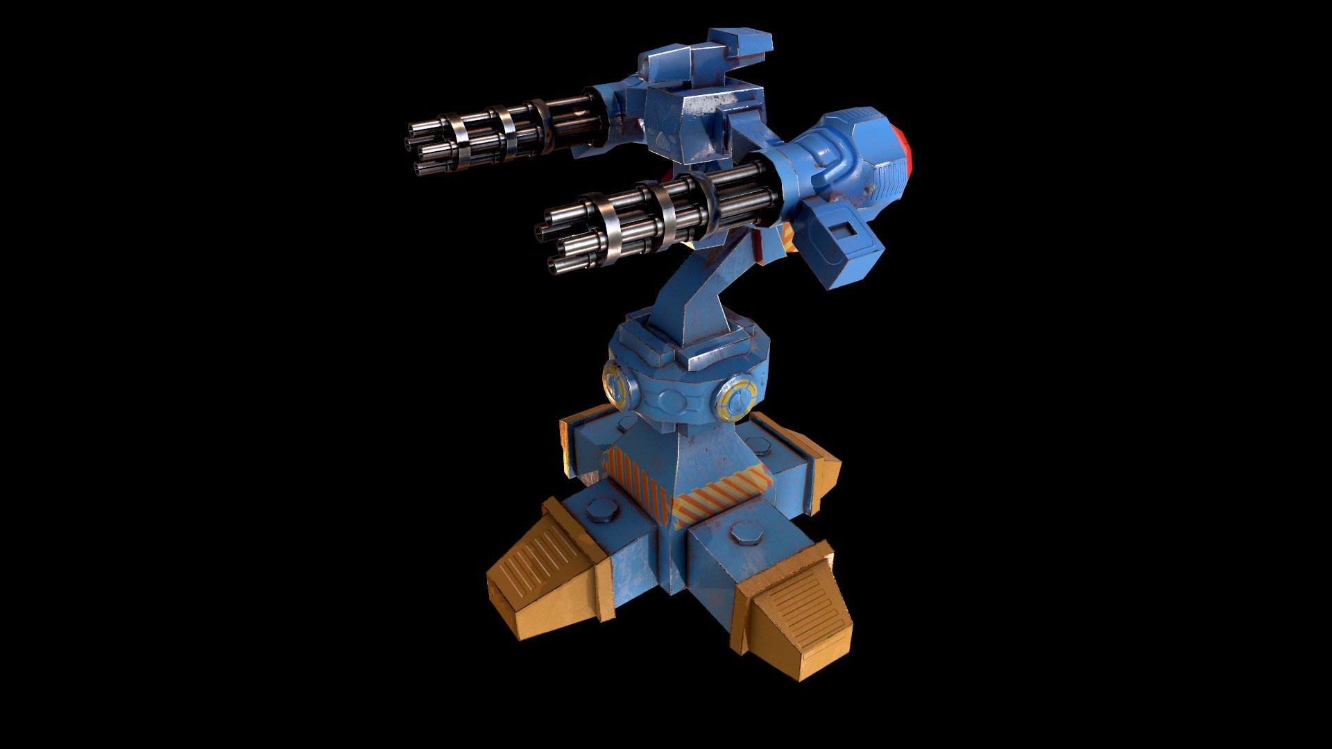 Gun Turret Model - TurboSquid 1698947