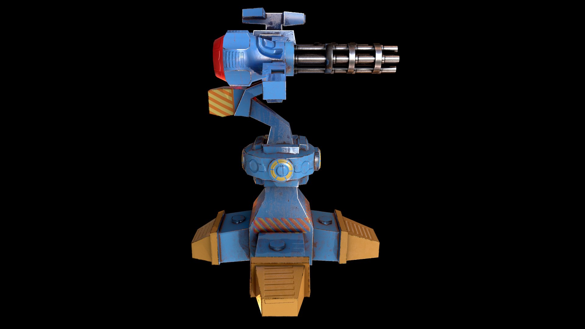 Gun Turret Model - TurboSquid 1698947