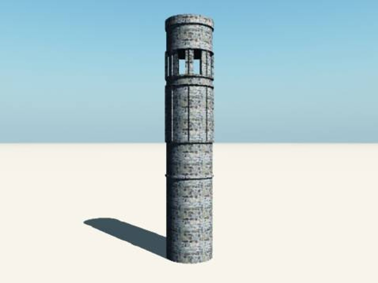 3d model castle turret