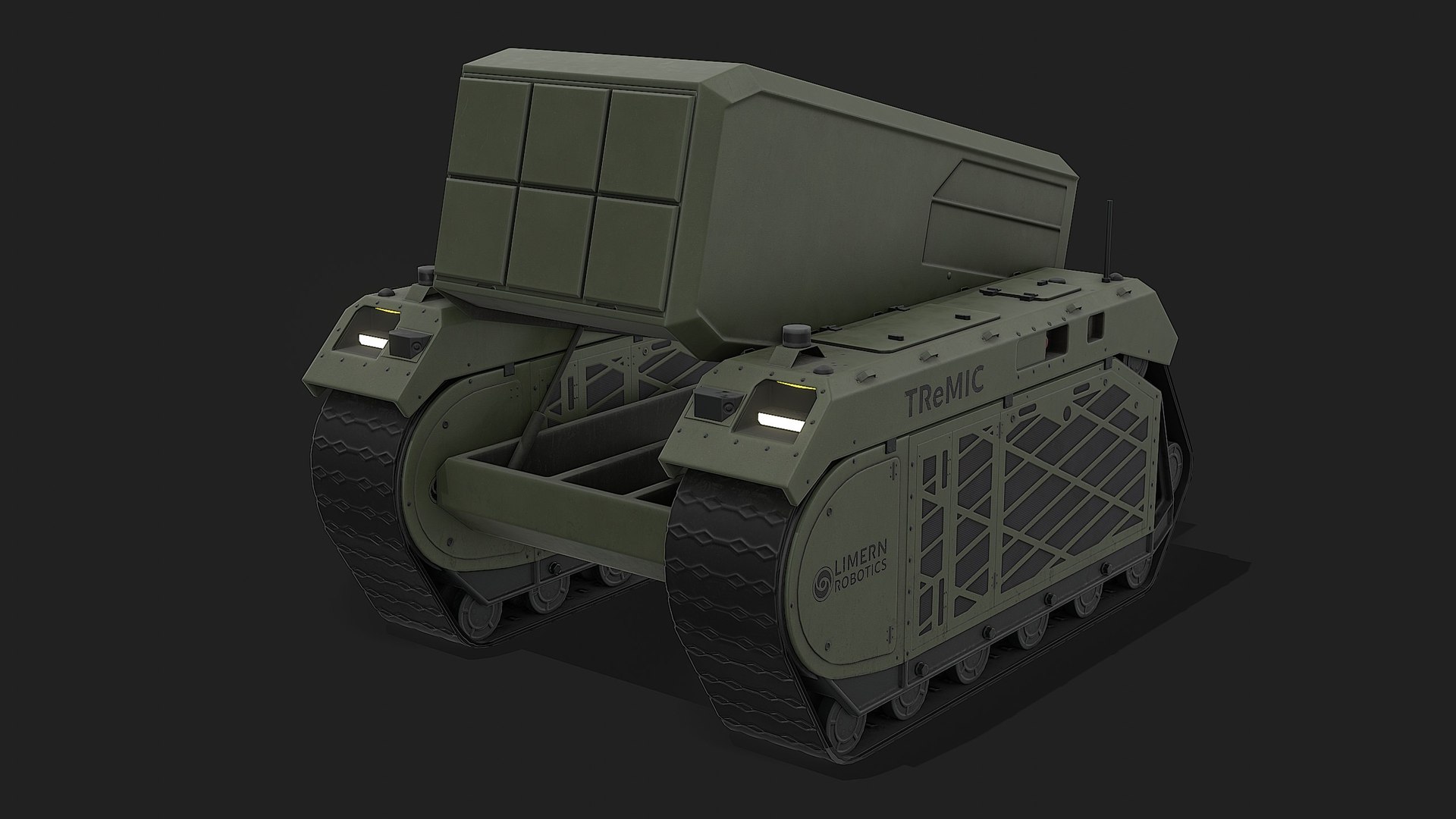 3D Smart Military MLRS Robot - Green Model - TurboSquid 2168260