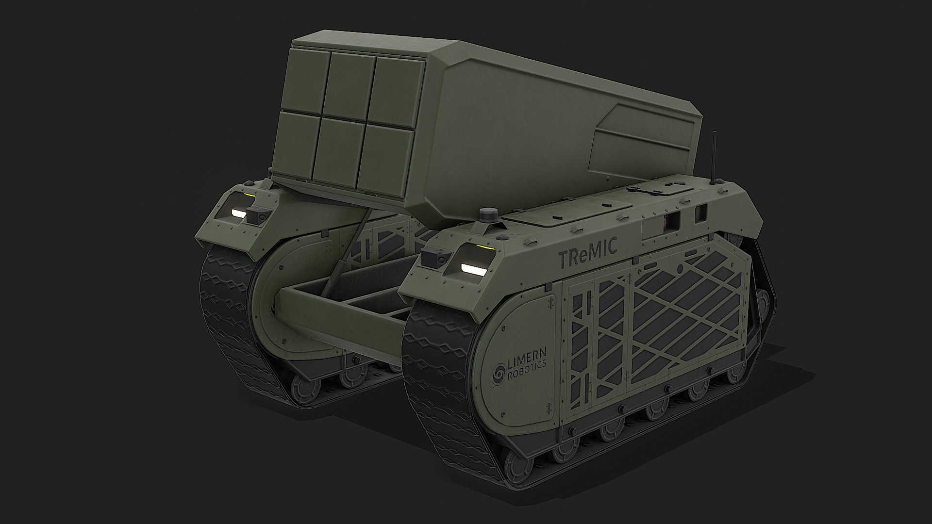 3D Smart Military MLRS Robot - Green Model - TurboSquid 2168260
